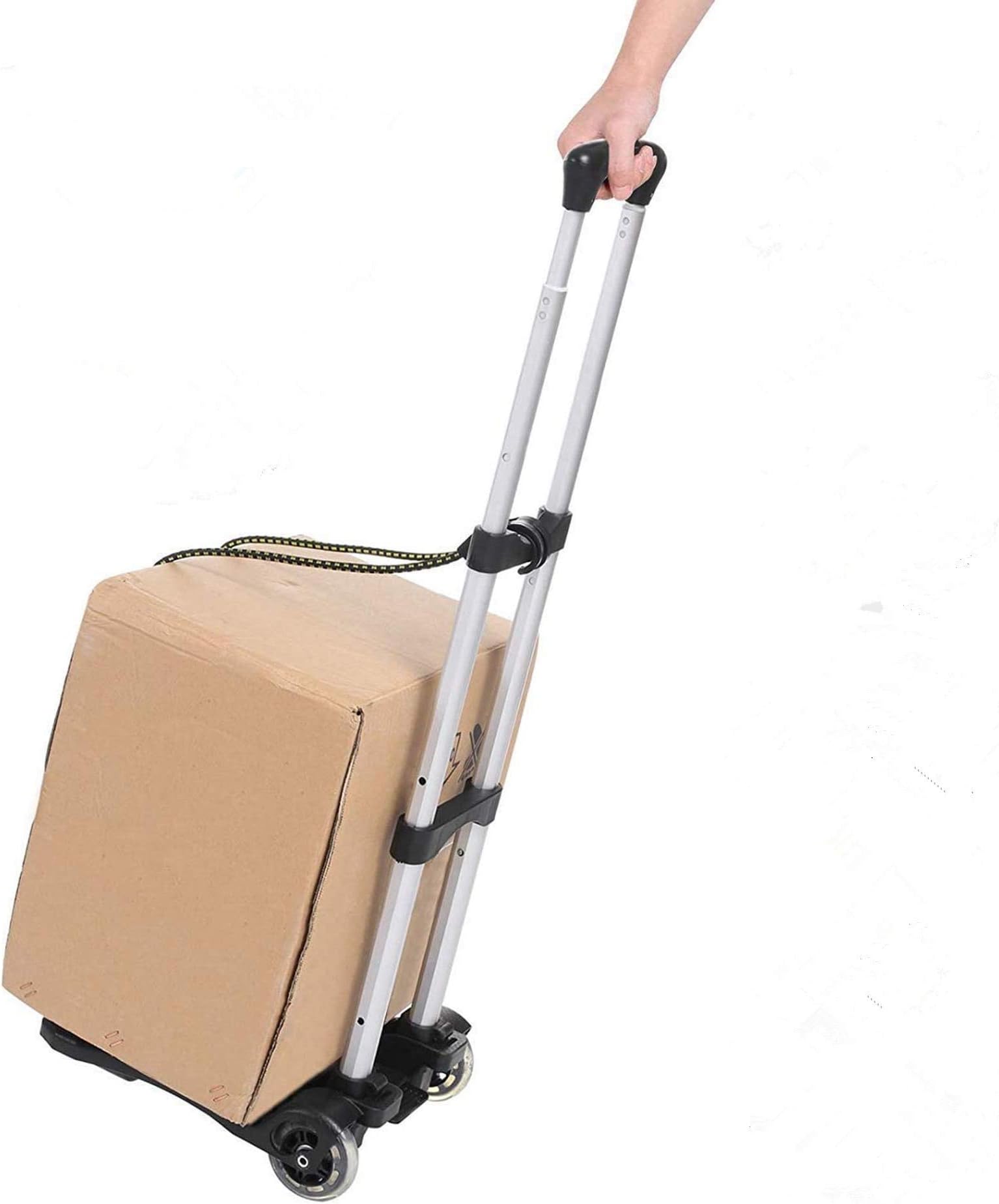 Amazon.com: Minisize Folding Luggage Cart with 2 Wheels Lightweight ...