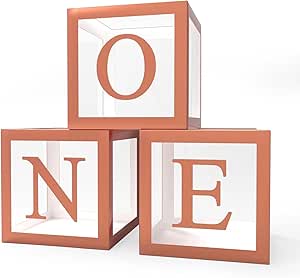 Amazon.com: Rose Gold One Boxes for 1st Birthday, One Balloon Box With ...