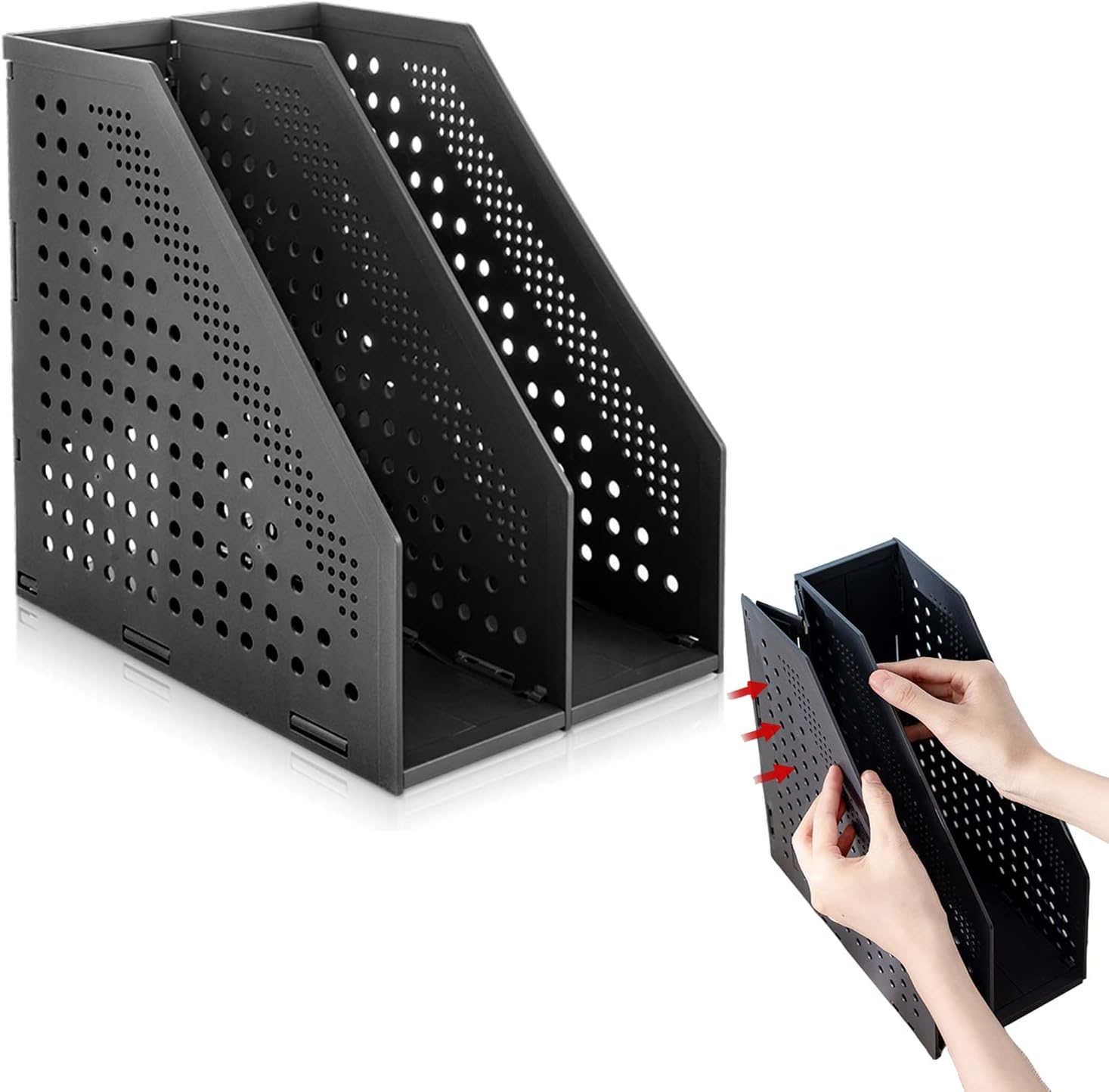 Amazon.com: deli Magazine File Holder, Collapsible Desk File Organizer ...