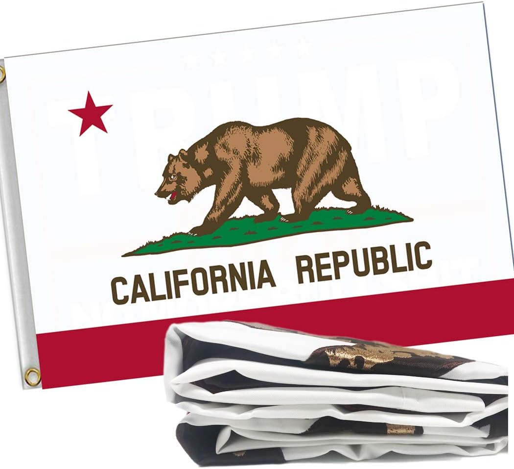 Amazon.com: ERT California Flag Double Sided 3x5 Ft Outdoor Embroidered ...