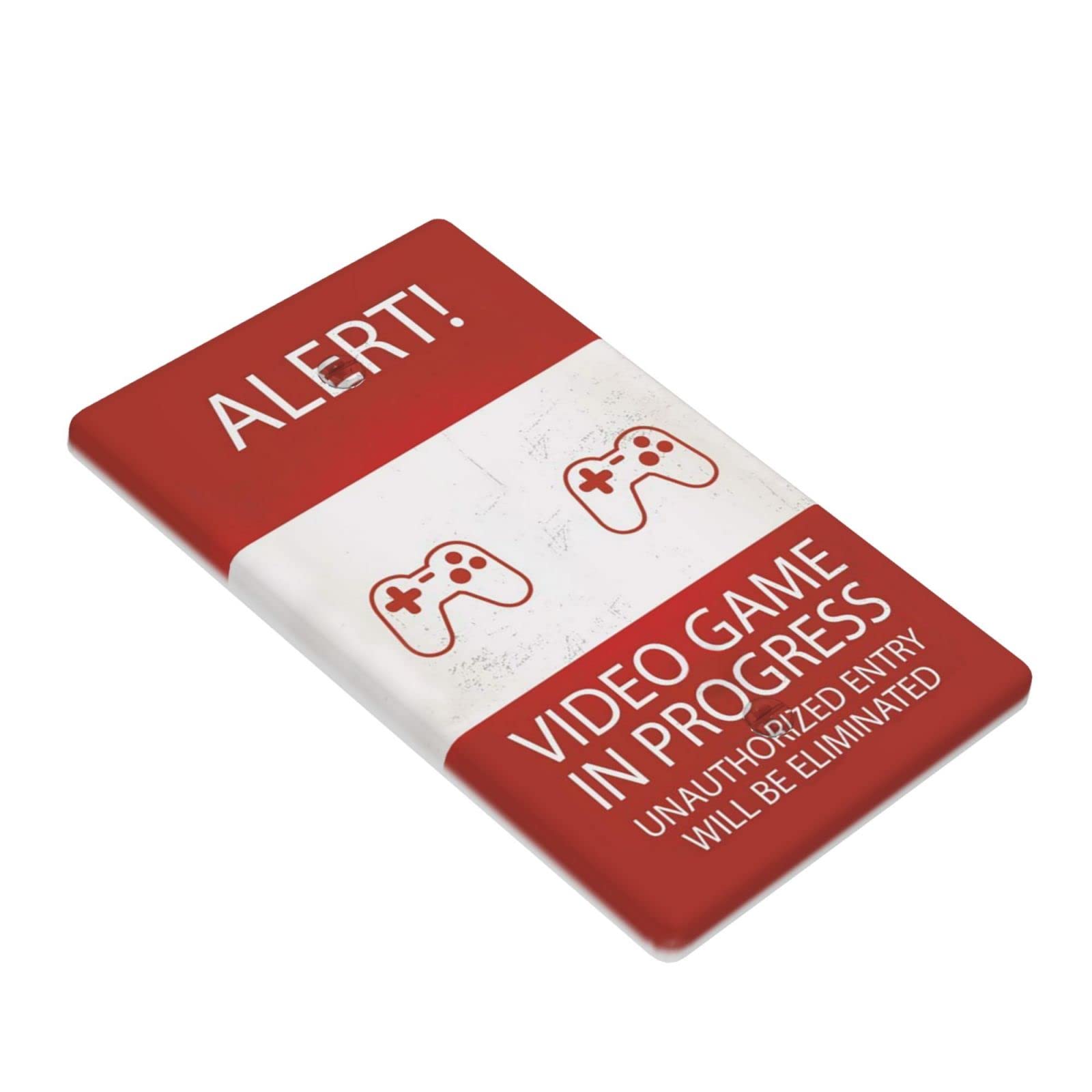Alert Video Game in Progress One Gang Blank Light Switch Cover ...