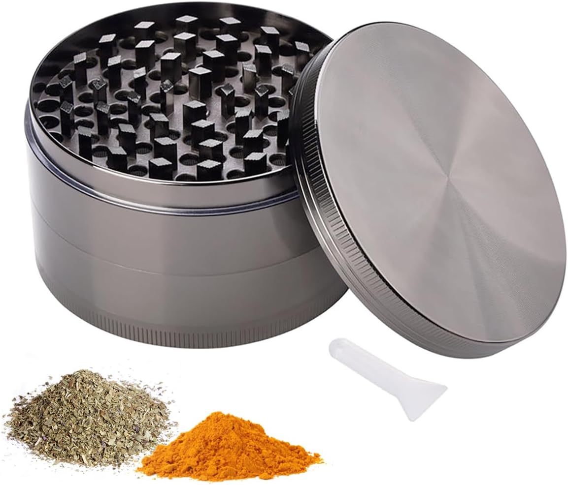 Metal Grinder - Four Piece Grinder with Magnetic Top, Sharp Teeth ...