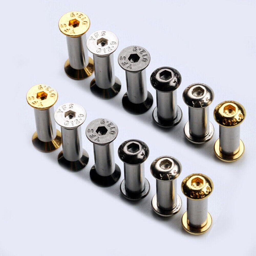 Amazon.com: 10PCS Knife Handle Bolts Rivets M4 Screws Nuts DIY Knife ...