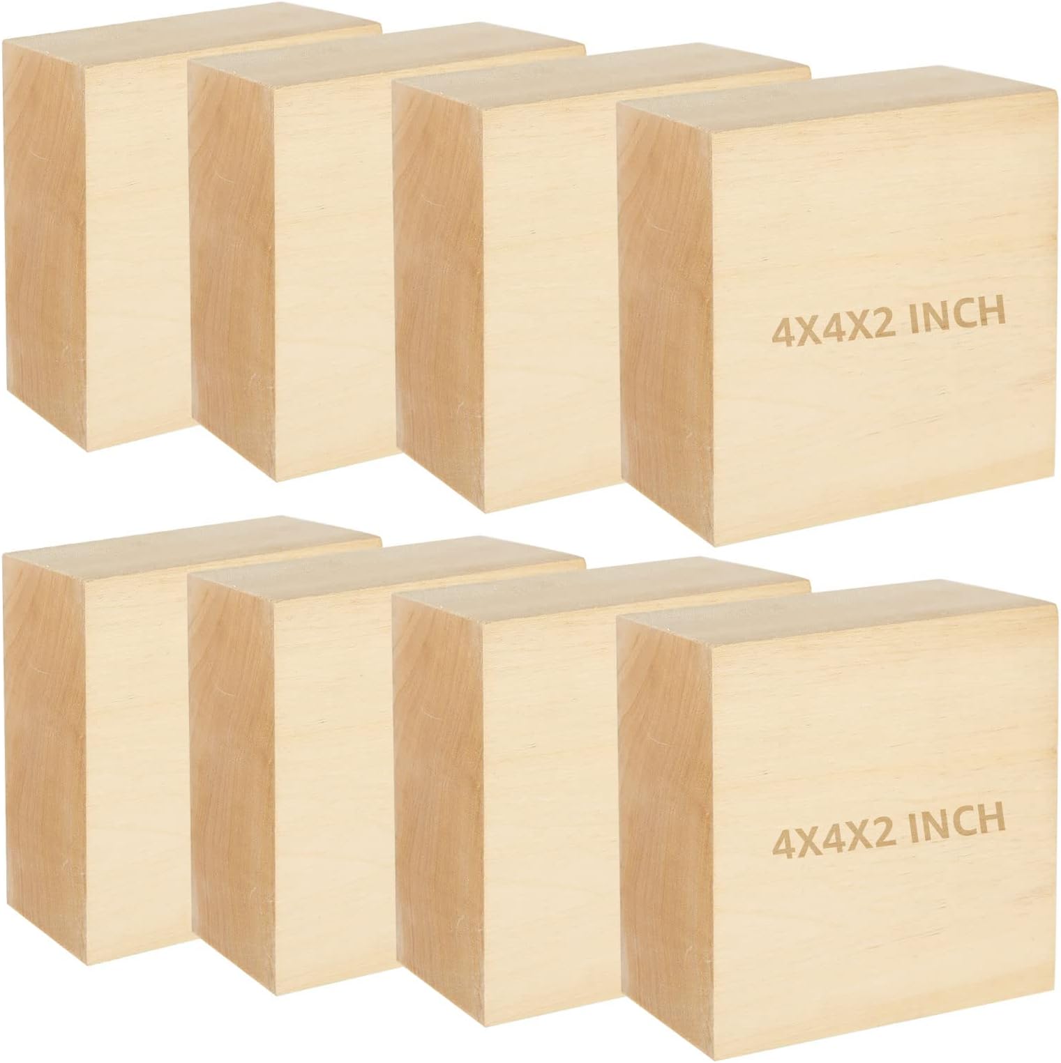 Amazon.com: WOPPLXY 8 Pack Basswood Carving Blocks, 6 x 2 x 2 Inch ...