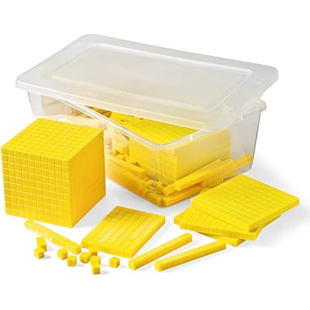 Amazon.com: hand2mind Blue Plastic Interlox Connecting Base Ten Blocks ...