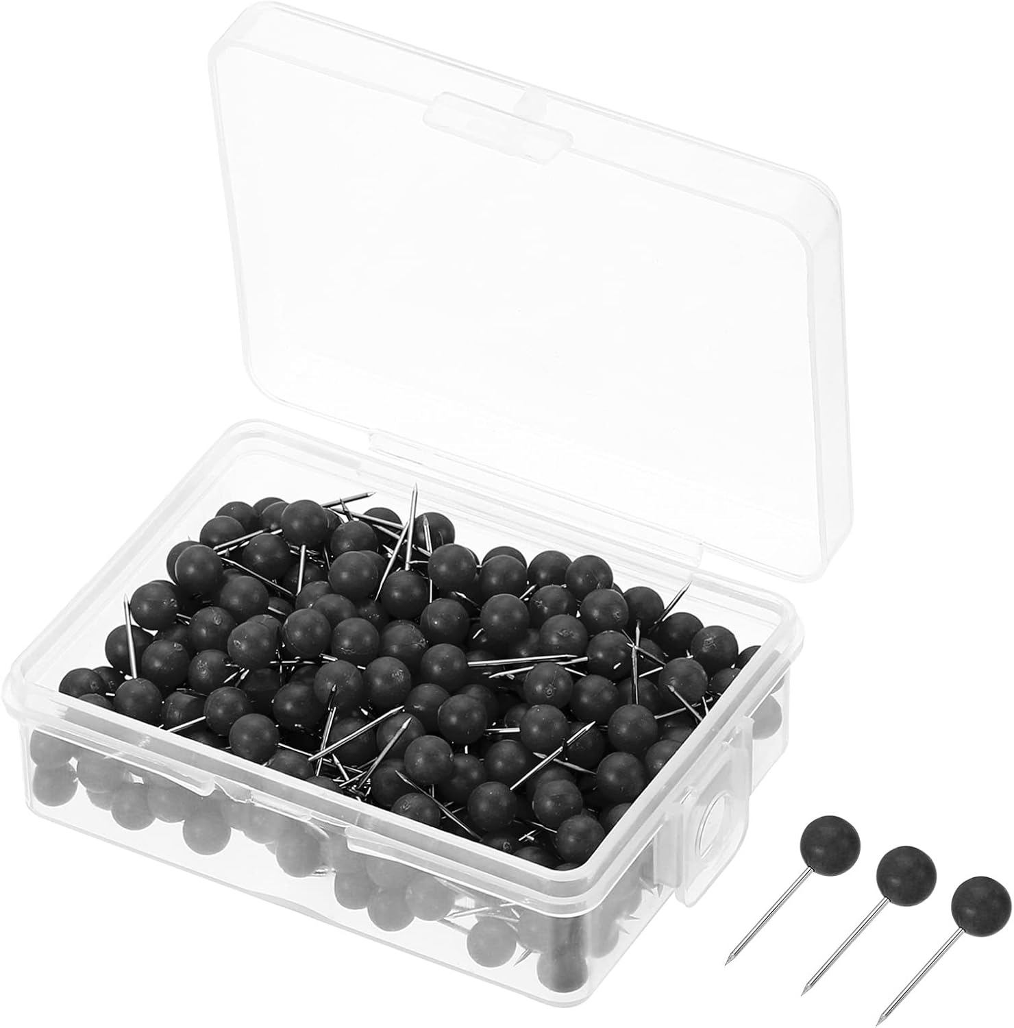 Amazon.com: PATIKIL Push Pins, 300 Pack Plastic Head Map Tacks Thumb ...