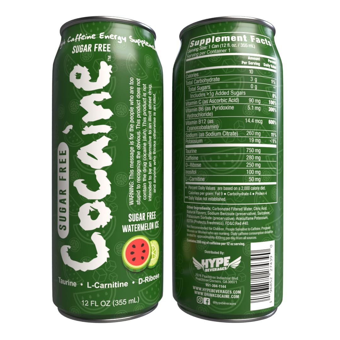 Amazon.com : New Cocaine Energy Drinks 12 ounce cans 12 packs (Ice ...