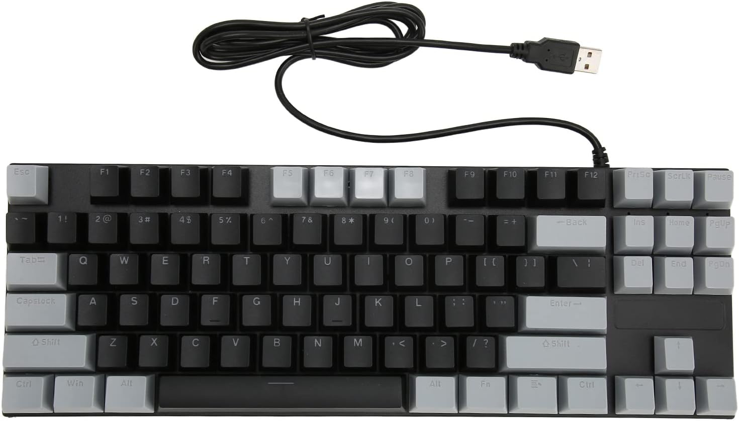 Amazon.com: 87 Keys Mechanical Keyboard Blue Switch, RGB Breathing ...