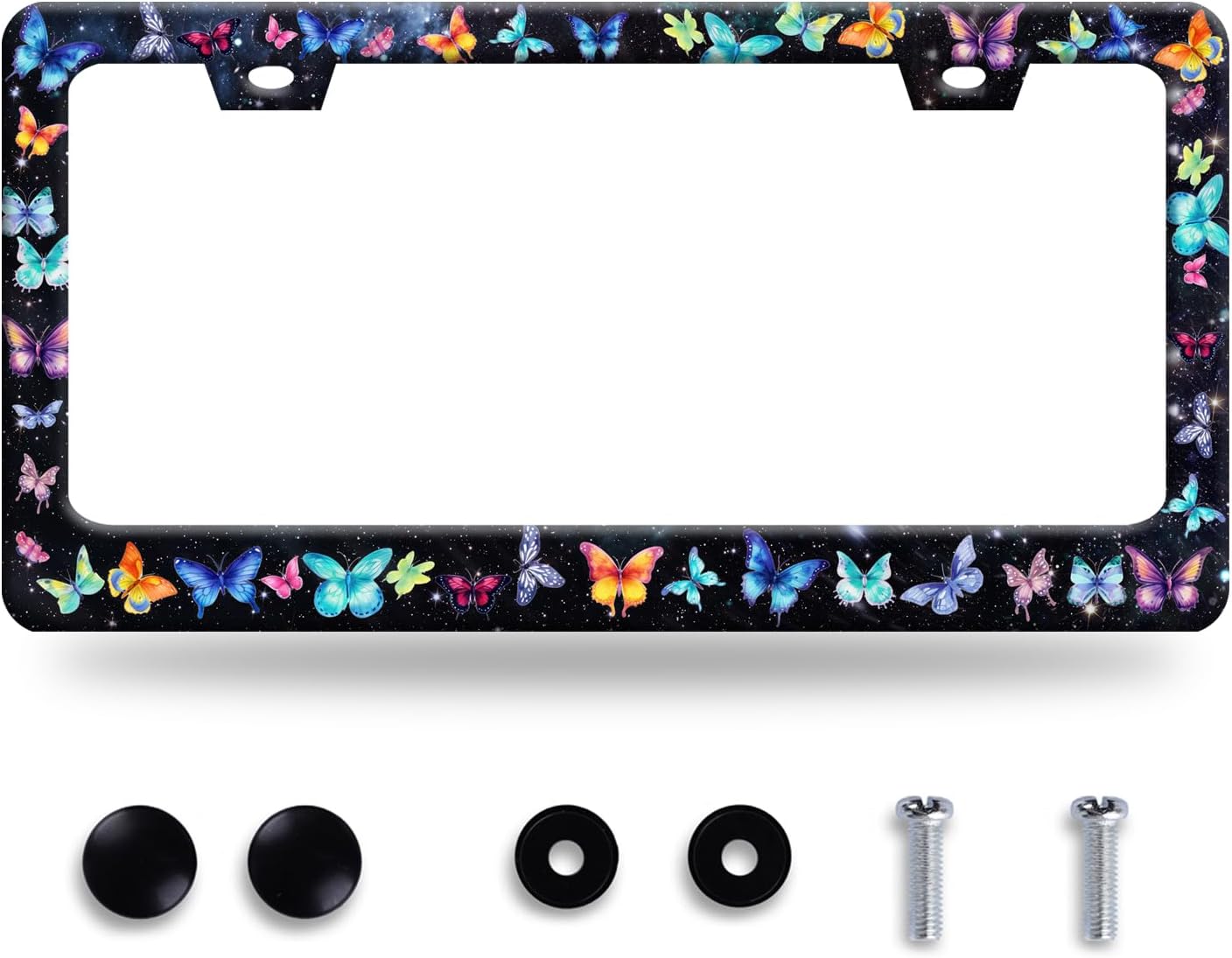 Amazon.com: Beautiful Butterfly License Plate Frame Watercolor License ...