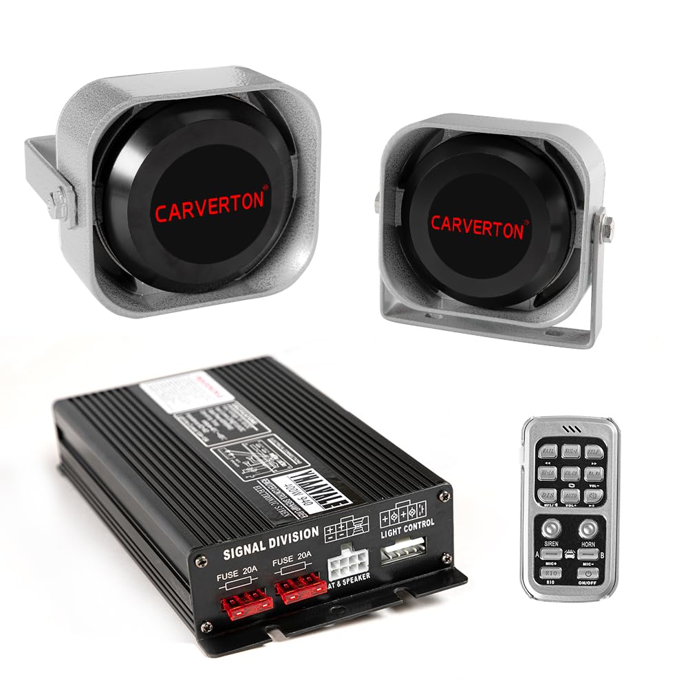 Snapklik.com : CARVERTON 100W Police Siren PA System Multi-Tones Wired ...