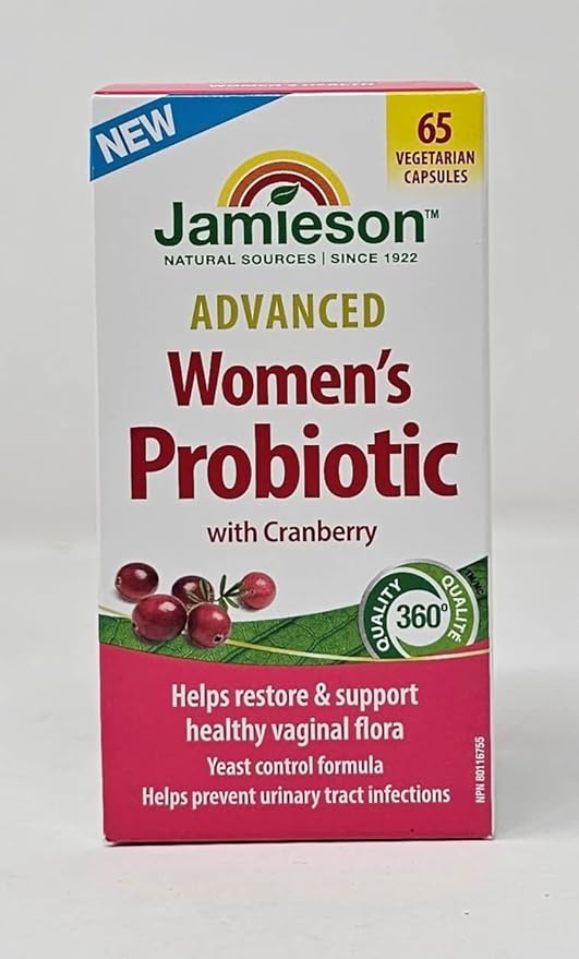 Amazon.com: Jamieson Advanced Women's Probiotic with Cranberry, Help ...