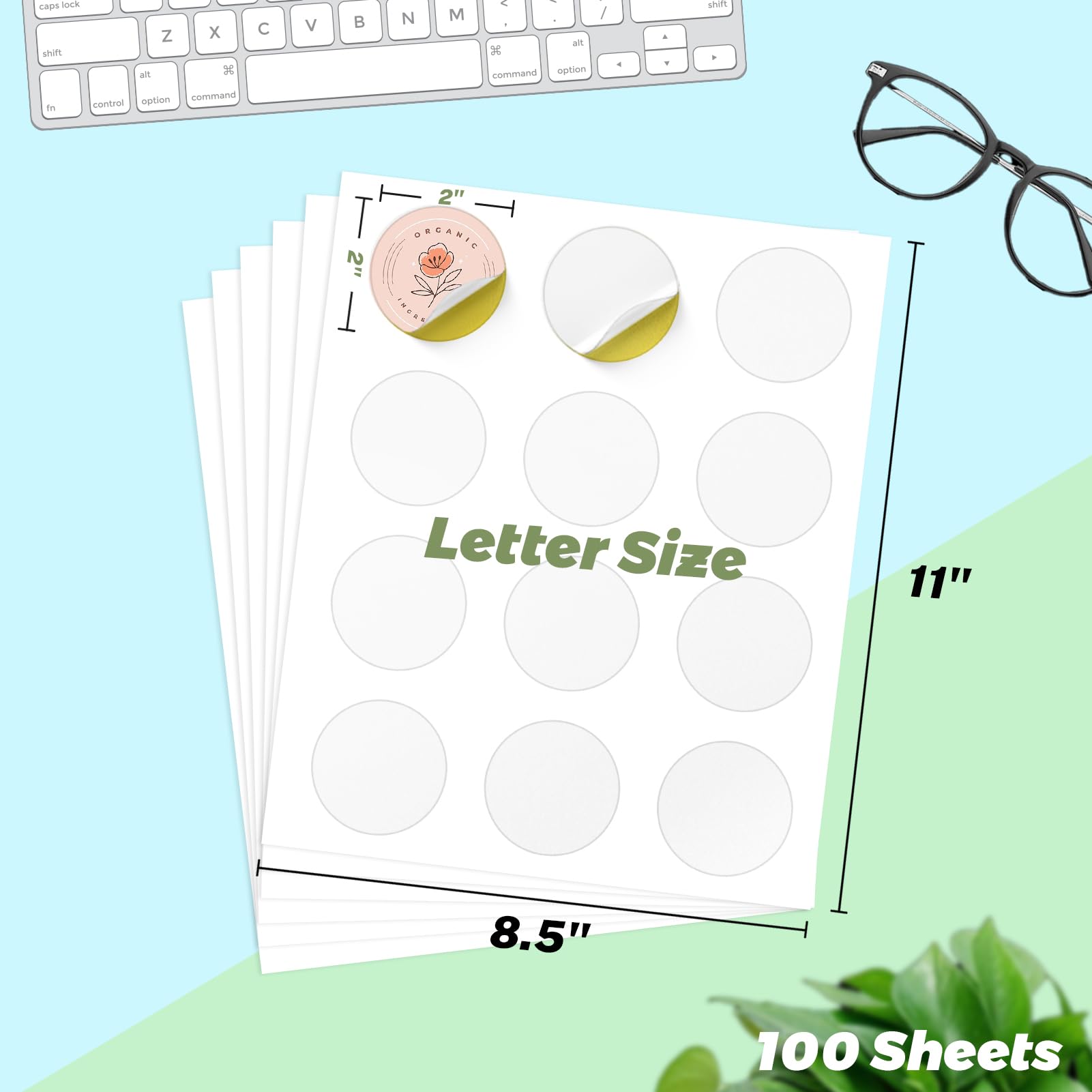 Snapklik.com : HABGP 2" Round Sticker Labels, Matte Circle Stickers For ...
