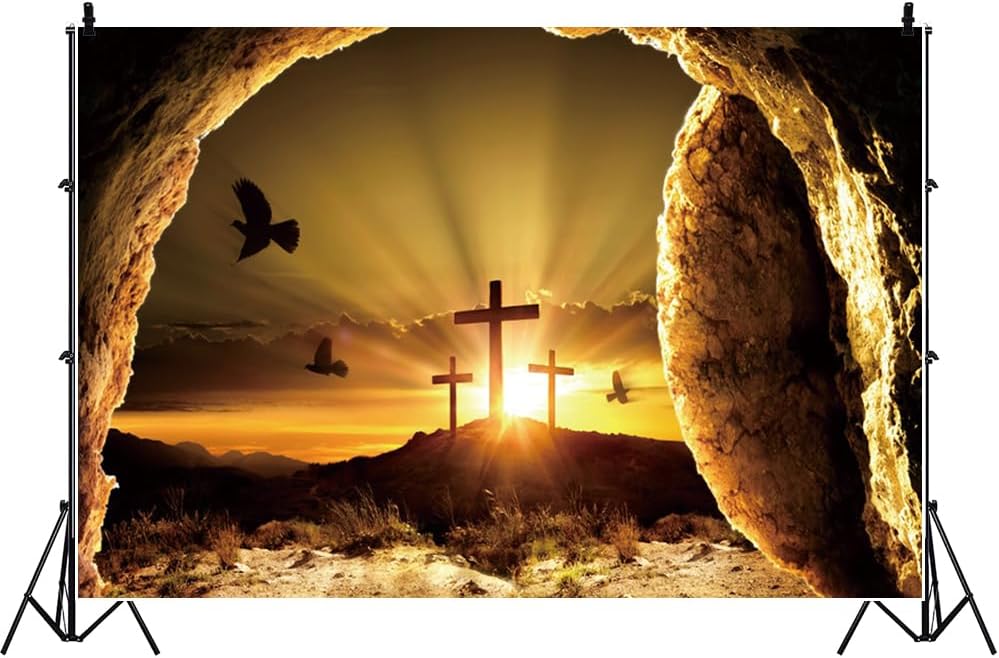 Amazon.com : 7x5ft Easter Backdrop Jesus Christ Cross Photography ...