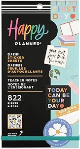 Amazon.com: Happy Planner Sticker Pack, Multicolored Planner Stickers ...