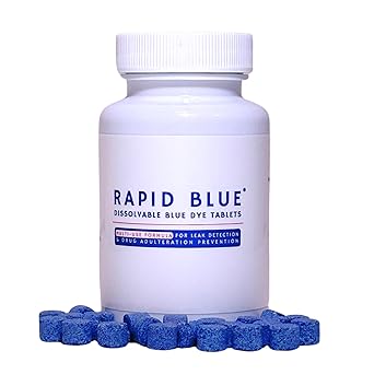 Rapid Blue Dissolvable Blue Dye Tablets for Toilet Leak Detection ...