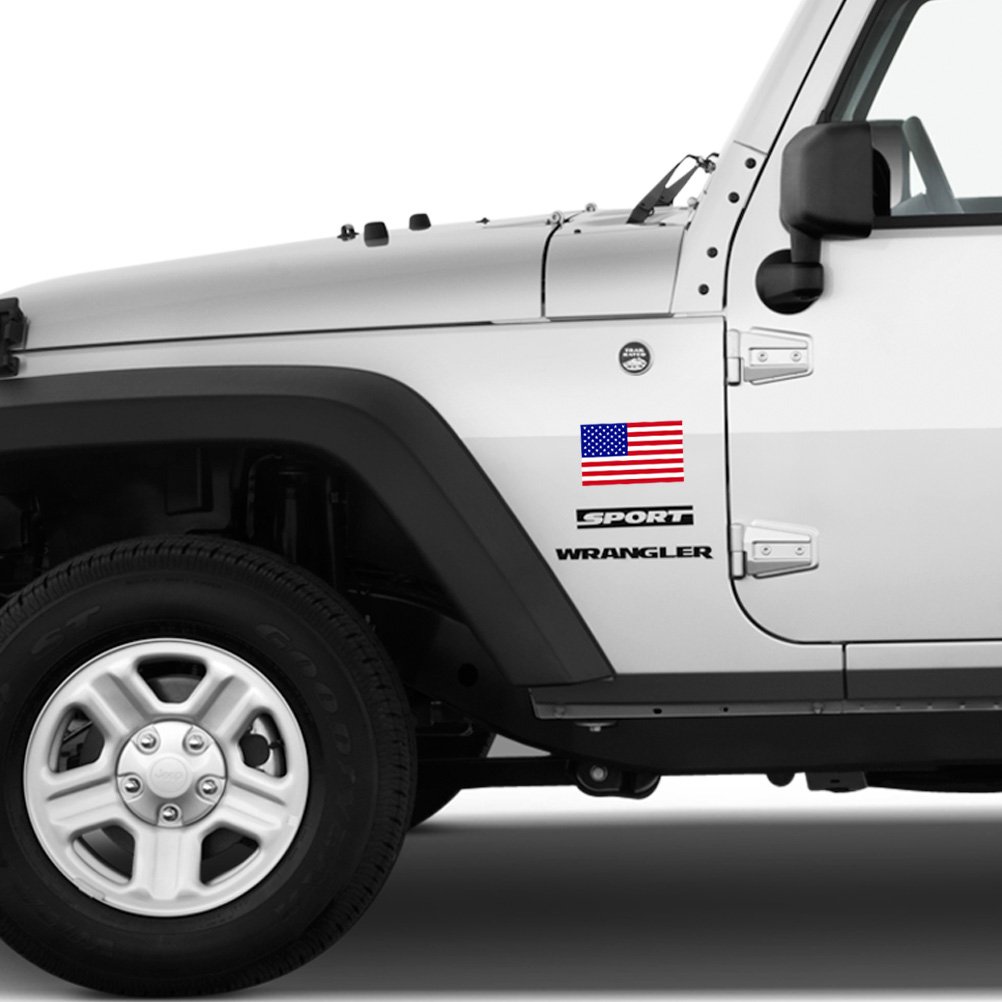 Snapklik.com : Reflective Subdued American Flag Sticker 3" X 5 ...