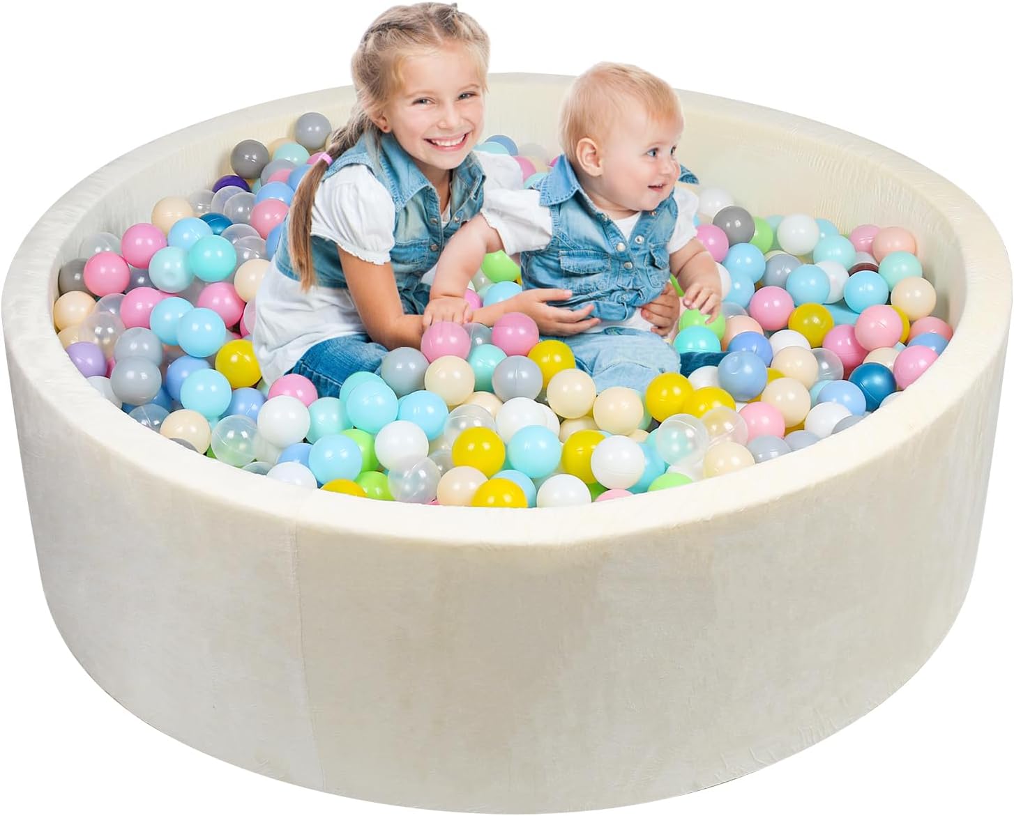 Amazon.com: Foam Ball Pit for Toddlers - CALEPTONG 47.2"x 13.8" Extra ...