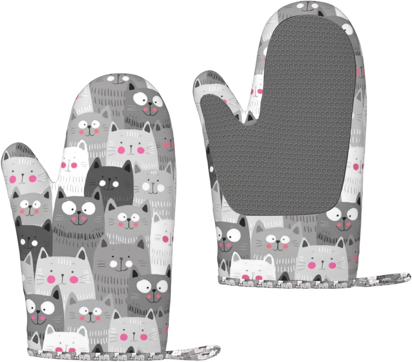 Amazon.com: Now Designs, Set of Two, Basic Oven Mitt, Cats Meow, 2 ...