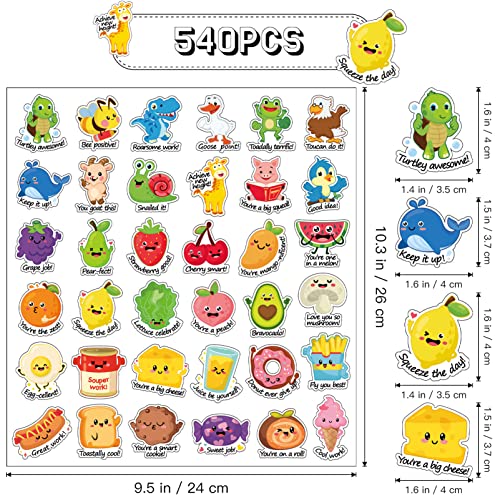 15 Sheets Punny Reward Stickers for Kids Motivational Stickers in 36 ...