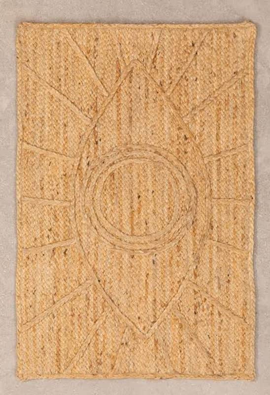 Buy Siya Rugs Natural Jute Braided Rectangular Rug Hand Woven ...