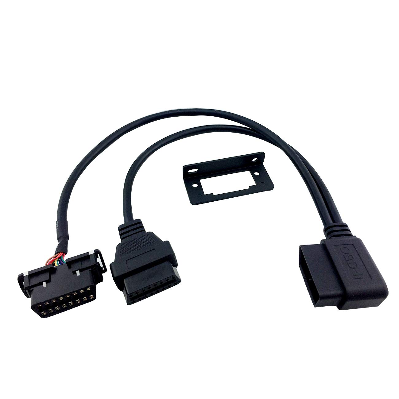 Buy Comidox Right Angle 16pin OBD II Y-Cable Snap-in Indash OBD 2 Cable ...