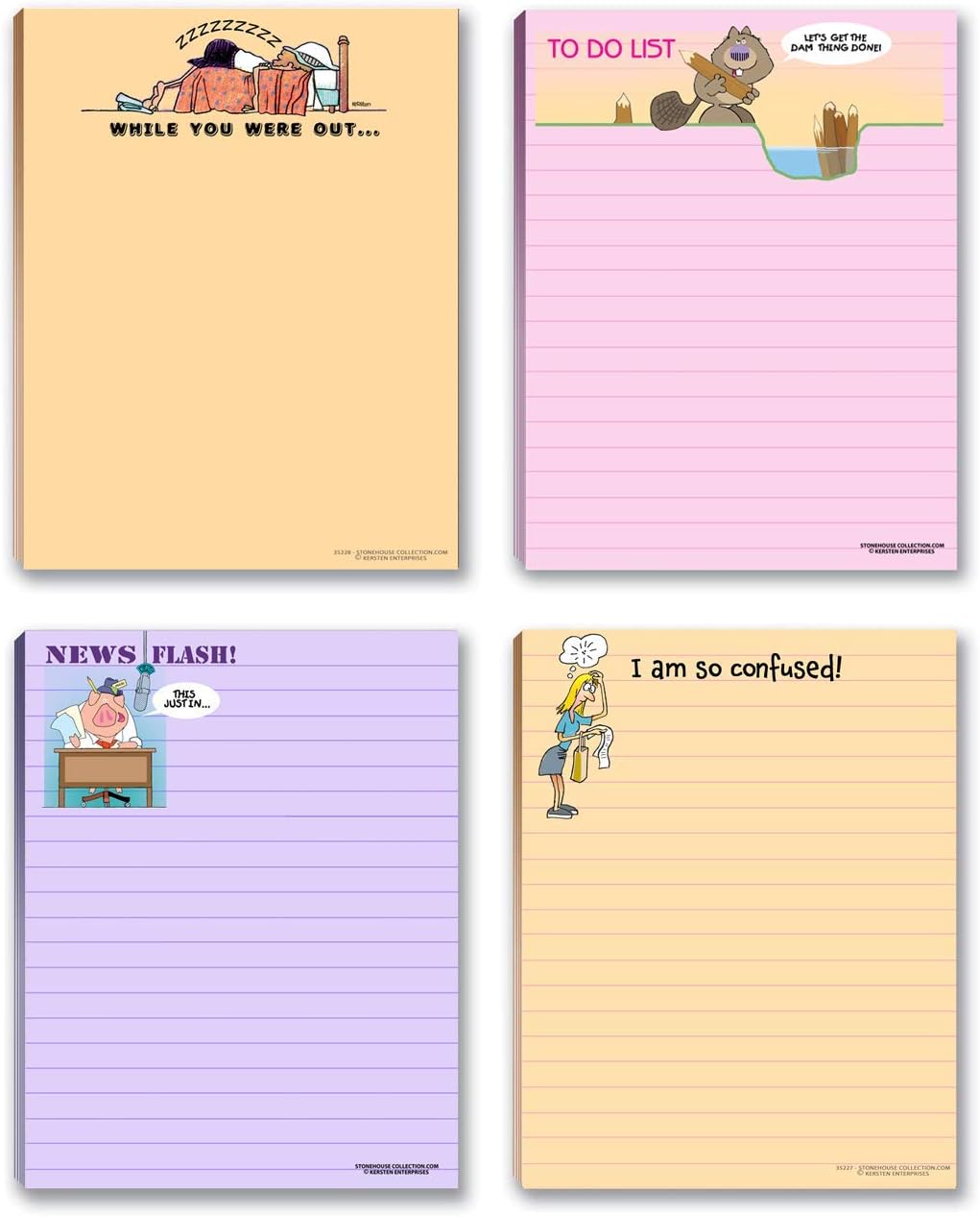 Amazon.com : 10 Packs Funny Memo Notepads Funny Novelty Humor Note Pads ...