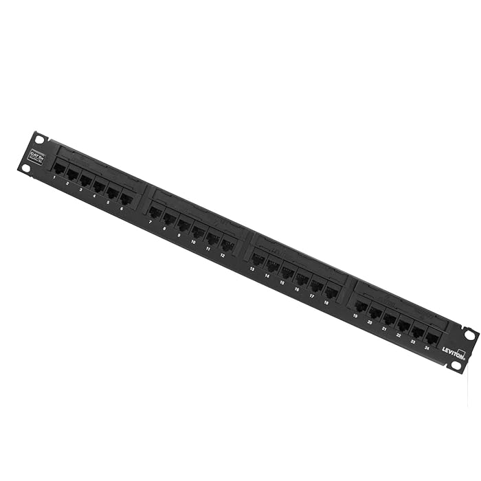 Buy Leviton 5G596-U24 Universal GigaMax Cat 5e 24-Port Patch panel with ...