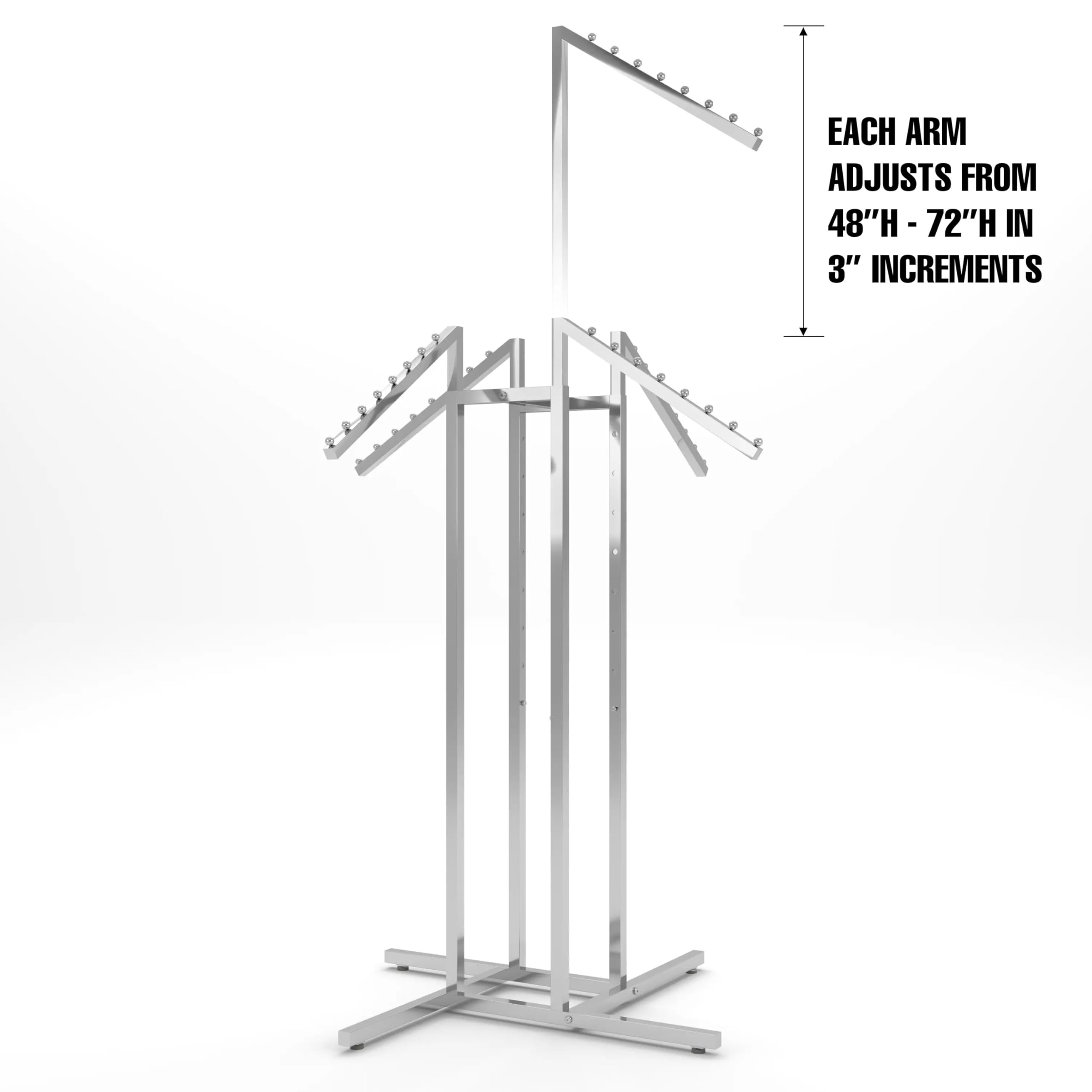 Snapklik.com : Econoco 4-Way Clothing Rack, Heavy Duty Garment Display