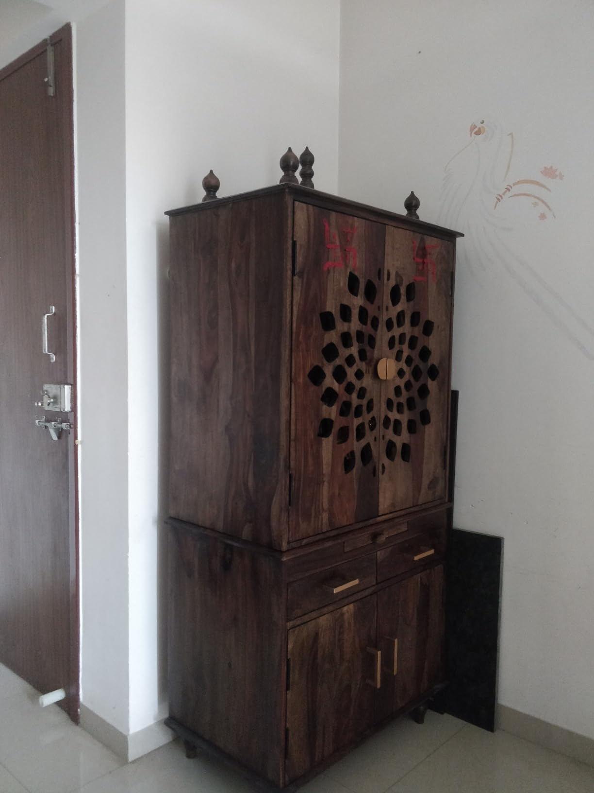 Maruti Art Solid Sheesham Wood Temple for Home & Office/Mandir/God ...