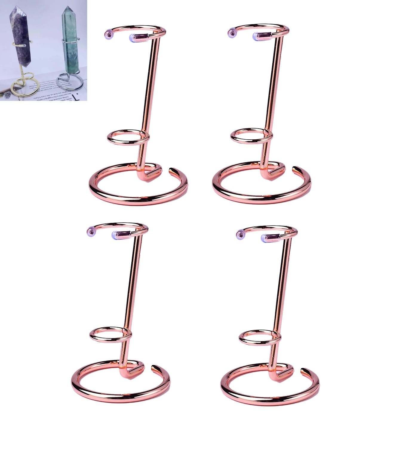 Amazon.com: 4 Pieces Small Crystal Rod Display Stand - Elegant Iron ...