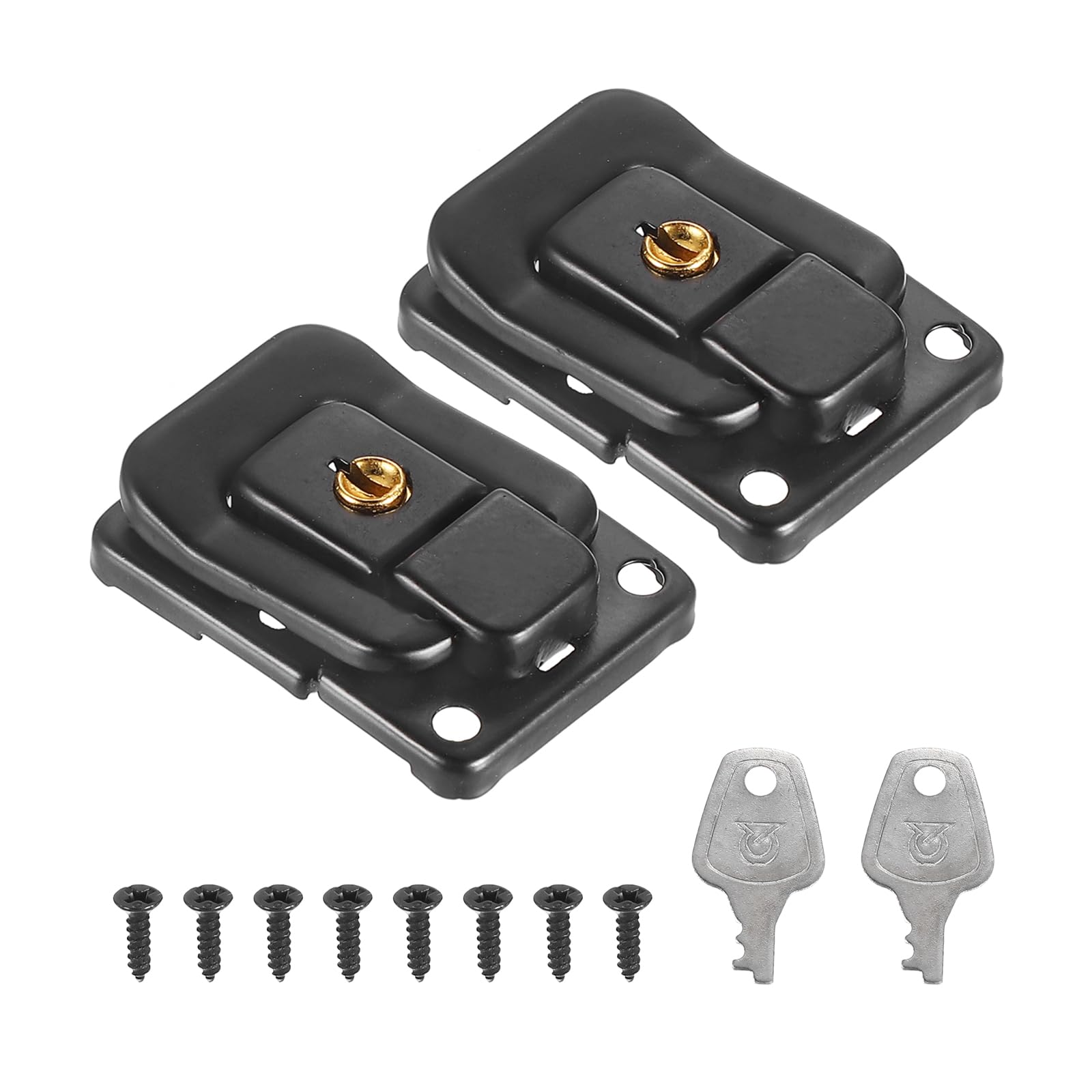 PATIKIL Suitcase Lock Hasp 1.6" x 1.10",2Pcs Iron Toggle Catch Lock ...
