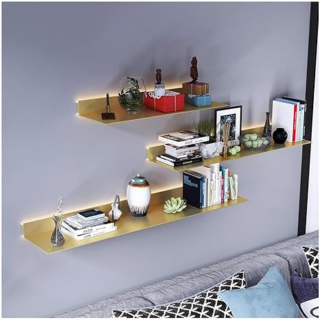 Amazon.com: Sxlawesom LED Wall Shelf, Floating Display Shelf with Built ...