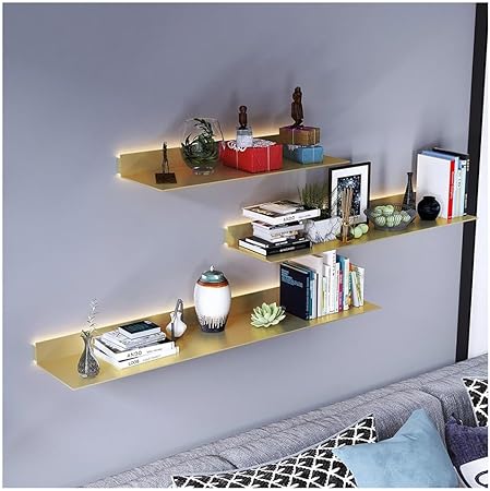 Amazon.com: Sxlawesom LED Wall Shelf, Floating Display Shelf with Built ...