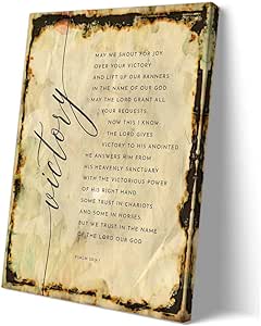 Amazon.com: Kanwormi Psalm 20 5-7 Victory Bible Verse Wall Art Deco ...