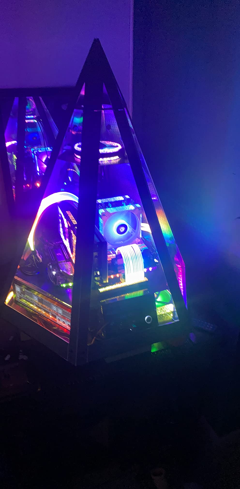 $27/mo - Finance KEDIERS Diamond Pyramid ATX PC Case Innovative Gaming ...