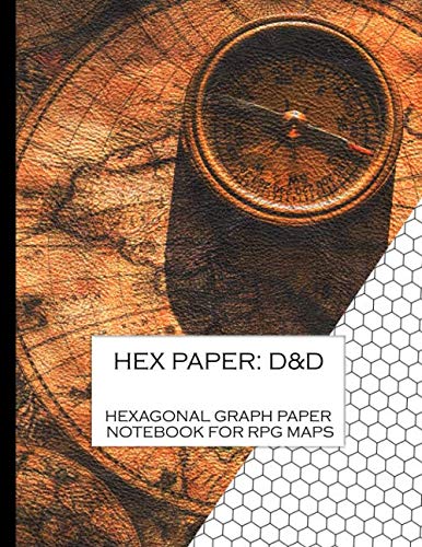 Hex Paper: D&D: Hexagonal Graph Paper Notebook for RPG Maps ...