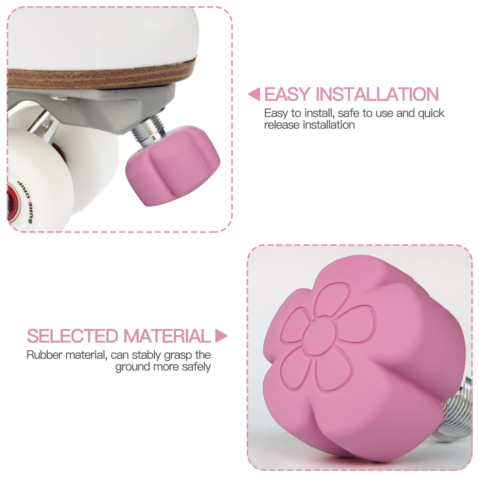 Snapklik.com : TUCANA 1 Pair Star Shape 85A Rubber Roller Skate Stoppers