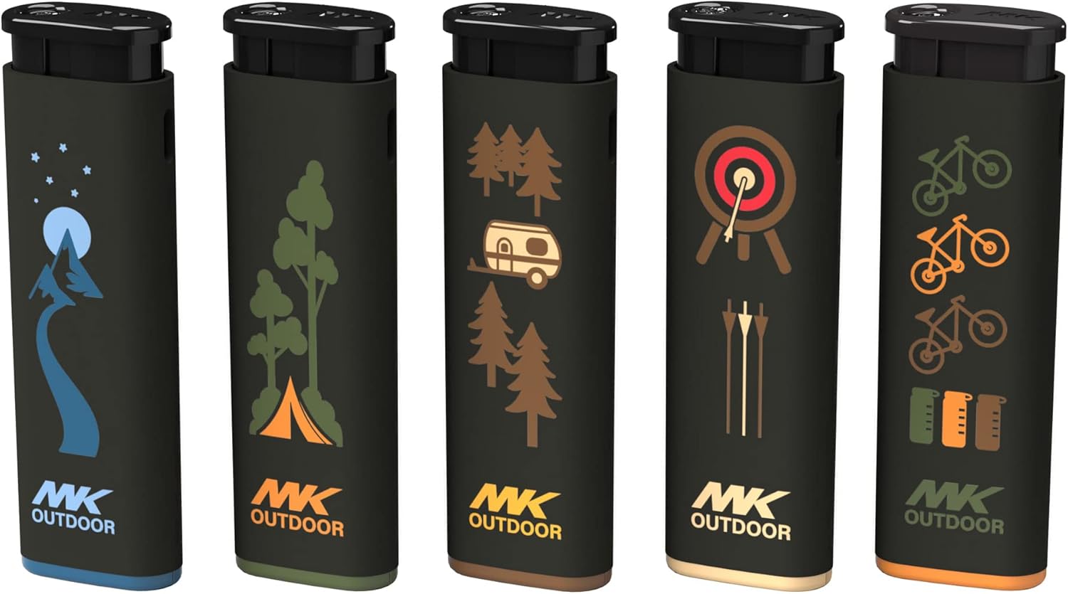 Amazon.com: MK Lighter Outdoor Series Alpine Set 5-Pack Assorted Design ...