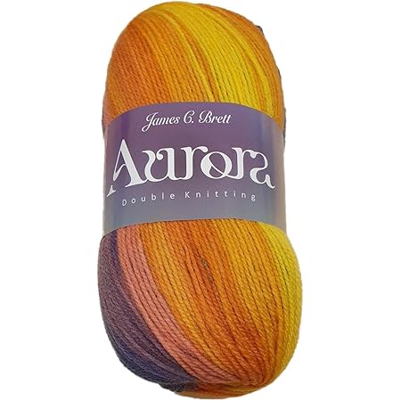 Aurora DK 20% Wool Rainbow Knitting Crochet Yarn (01) : Amazon.co.uk: Home & Kitchen