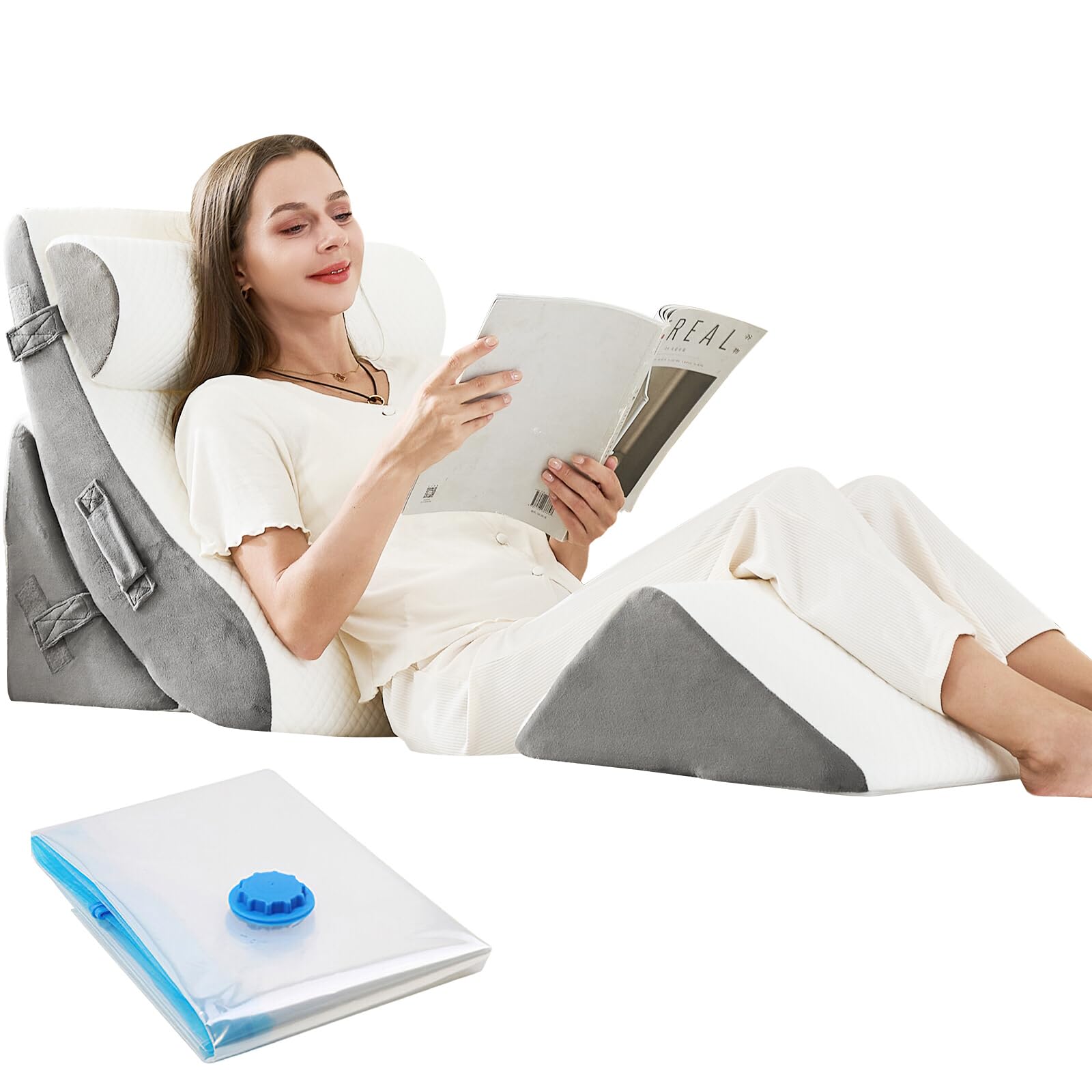Amazon.com: Lucresta 4PCS Orthopedic Bed Wedge Pillow Set, Post Surgery ...