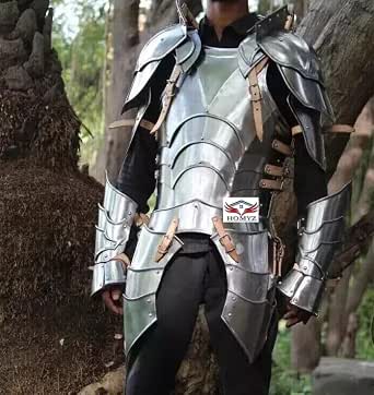 Amazon.com: HOMYZ Medieval Half Body Armor Knight Armor Chest Plate ...