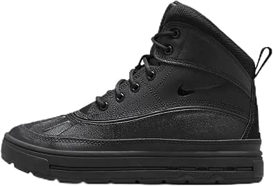Amazon.com | Nike Woodside 2 High Big Kids' Boots (HF0767-001, Black ...