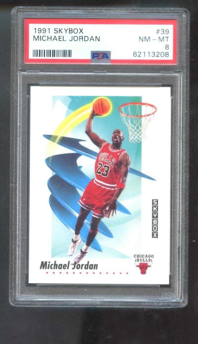 Amazon.com: 1991-92 Skybox #39 Michael Jordan PSA 8 Graded Basketball Card NBA 91-92 1991-1992 ...