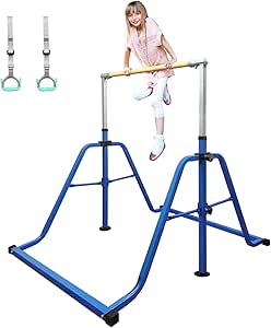 Amazon.com : LLAGSAN Foldable Gymnastics Bar for Kids,3’to 5’Adjustable ...