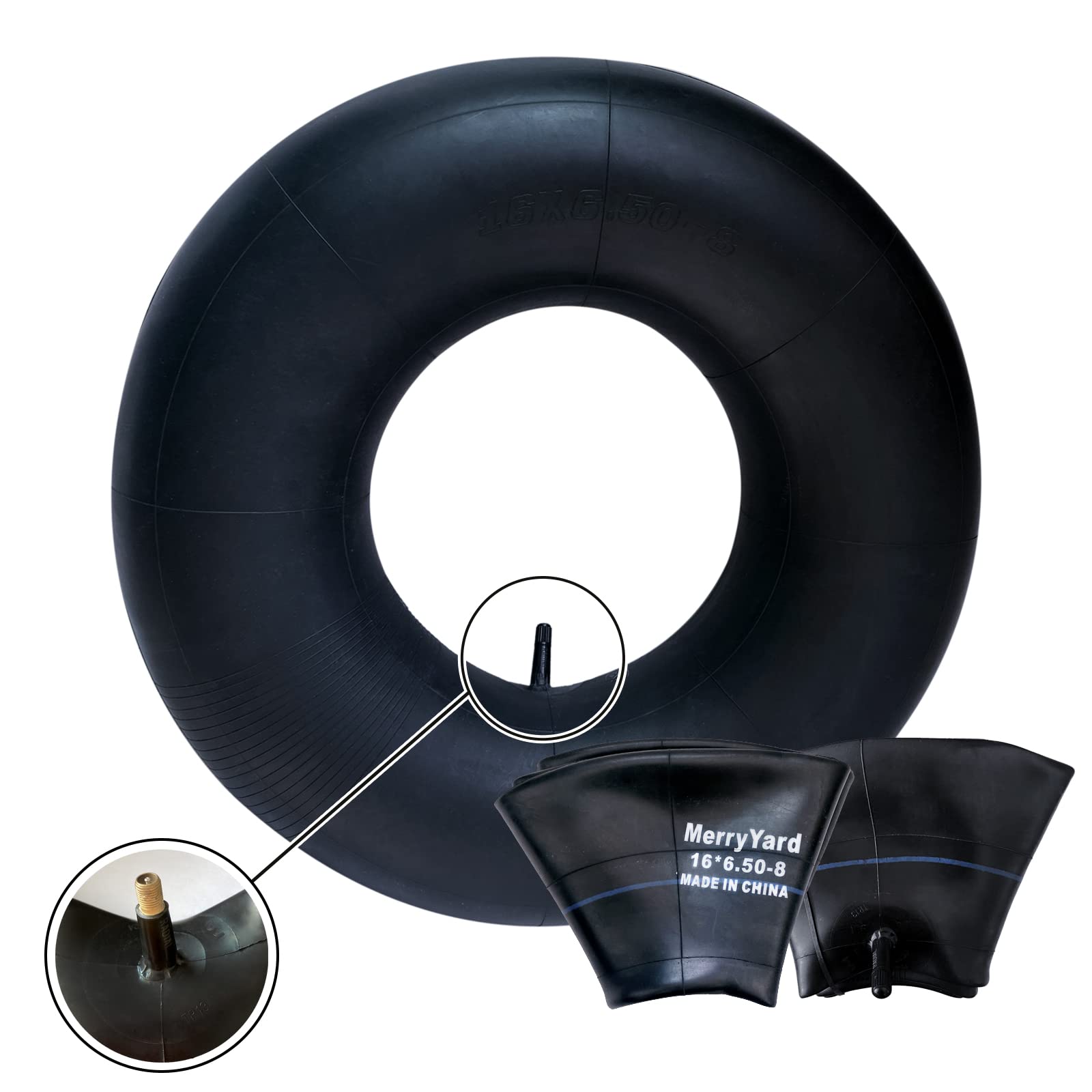 2-Pack of 16x6.50-8 16x650-8 16x7.50-8 16x750-8 BUTYL Rubber Inner ...