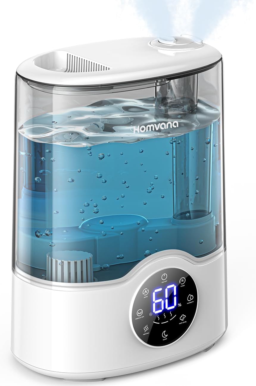 Amazon.com: Homvana Humidifier Large Room, 7L (807ft²) Smart Warm and ...