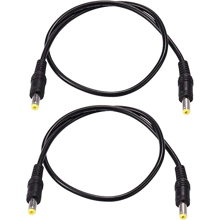 DC-to-DC Cable, 3FT 18AWG DC 5.5mm x 2.1mm Male to Male Power Supply ...