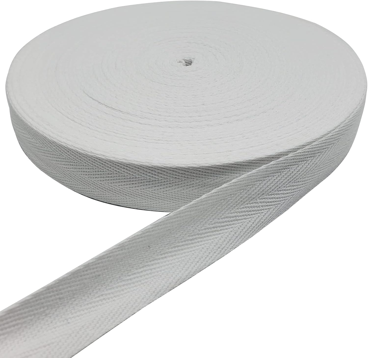 Amazon.com: 50 Yards Herringbone Cotton Twill Ribbon, Natural Webbing ...