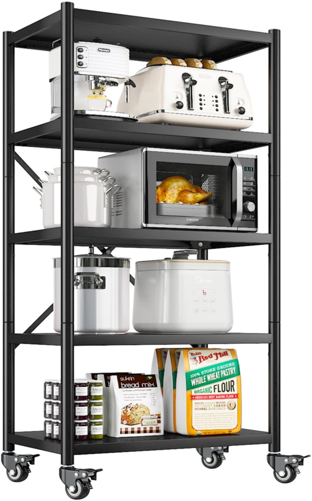 Amazon.com: REIBII heavy duty Storage Shelves,5 Tier Adjustable Metal ...