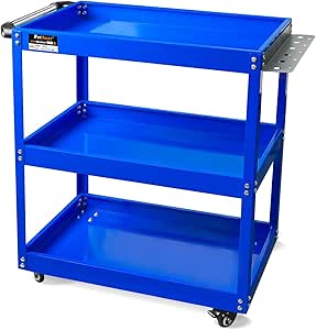 Amazon.com: FITHOIST 3-Tier Rolling Tool Cart, Thickened 440LBS Metal Mechanic Tool Cart on ...